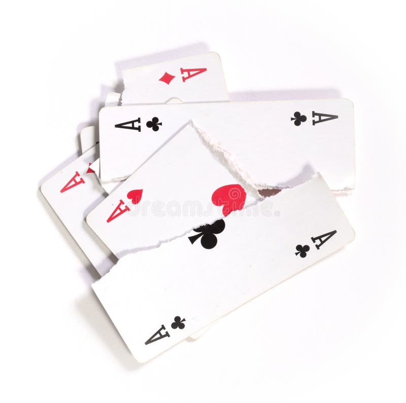 Playing Card, Torn in Pieces Stock Photo - Image of black, heart: 313130578