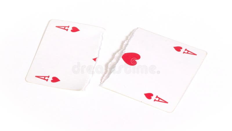 Playing Card, Torn in Pieces Stock Image - Image of broken, concept ...