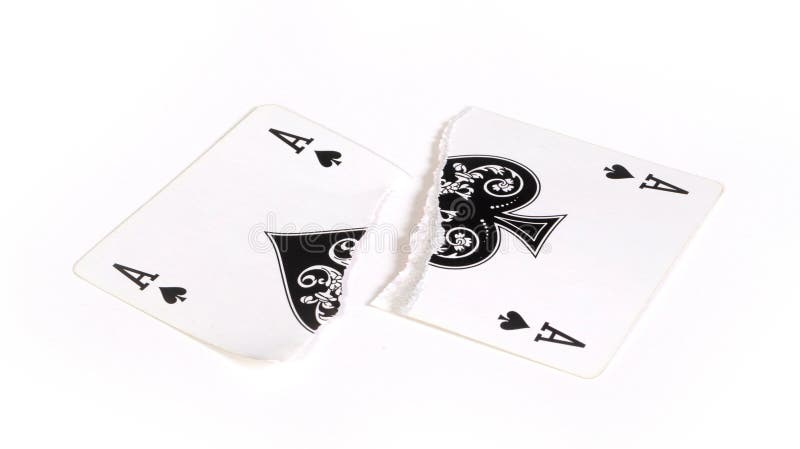Playing Card, Torn in Pieces Stock Photo - Image of black ...