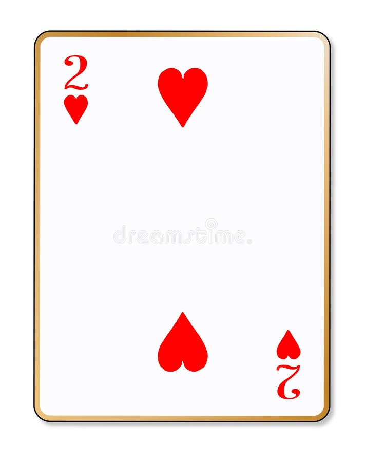 Two Hearts Isolated Playing Card Stock Vector - Illustration of drawing ...