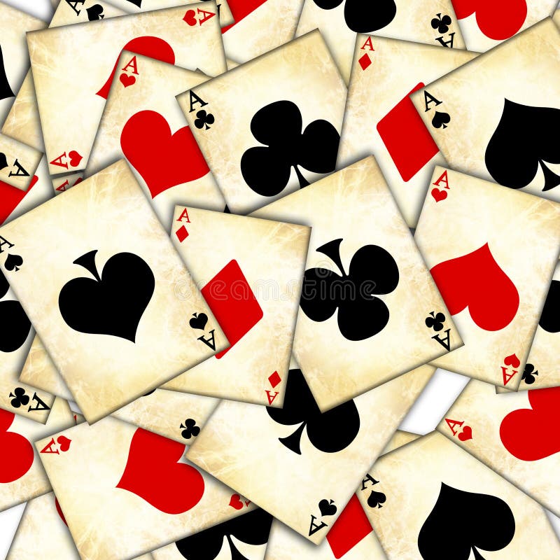 Playing cards background stock illustration. Illustration of diamonds ...