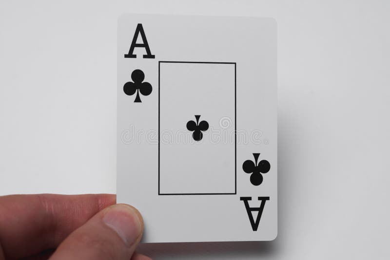 Playing cards, ace in hand stock photo. Image of spades - 256063224