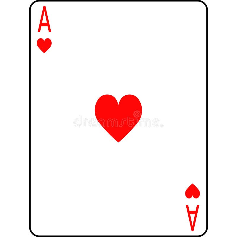 Ace of Hearts. a Deck of Poker Cards Stock Vector - Illustration of ...