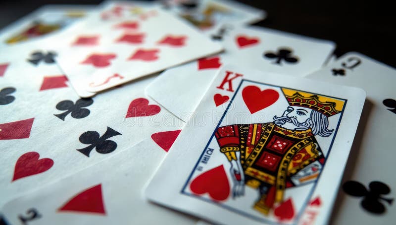 Playing Cards Arranged in a Classic Ace High Pattern , Design, Triumph ...