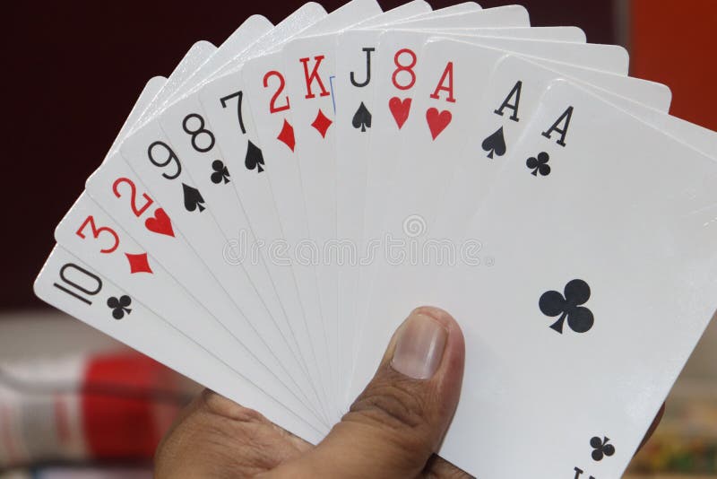 Playing cards stock photo. Image of diamonds, hand, mixed - 249225324