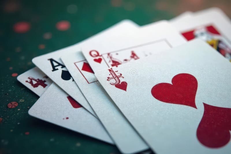 Playing Cards Arranged in a Sequence Showing an Ace High Pattern ...