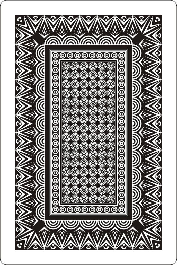 Playing Cards Back Side 60x90 Mm Black and White Stock Vector ...