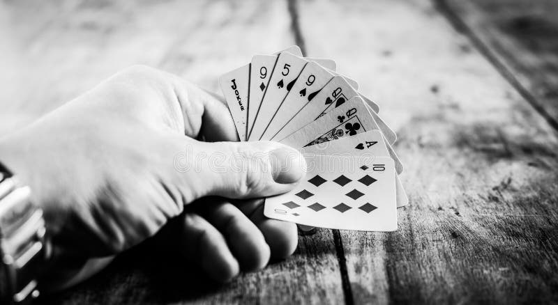 Playing Cards | Black and White | Gambling Addiction | Gambler Stock ...