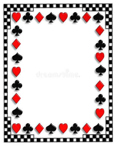 Playing Cards Border Poker Suits Stock Illustration - Illustration of ...