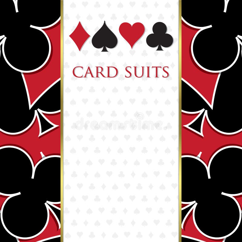 Playing Cards Suits Border 3D Stock Illustration - Illustration of risk ...