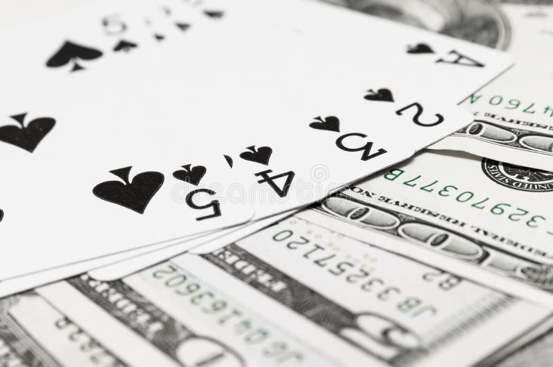 Playing Cards and Cash stock image. Image of leisure - 38972617