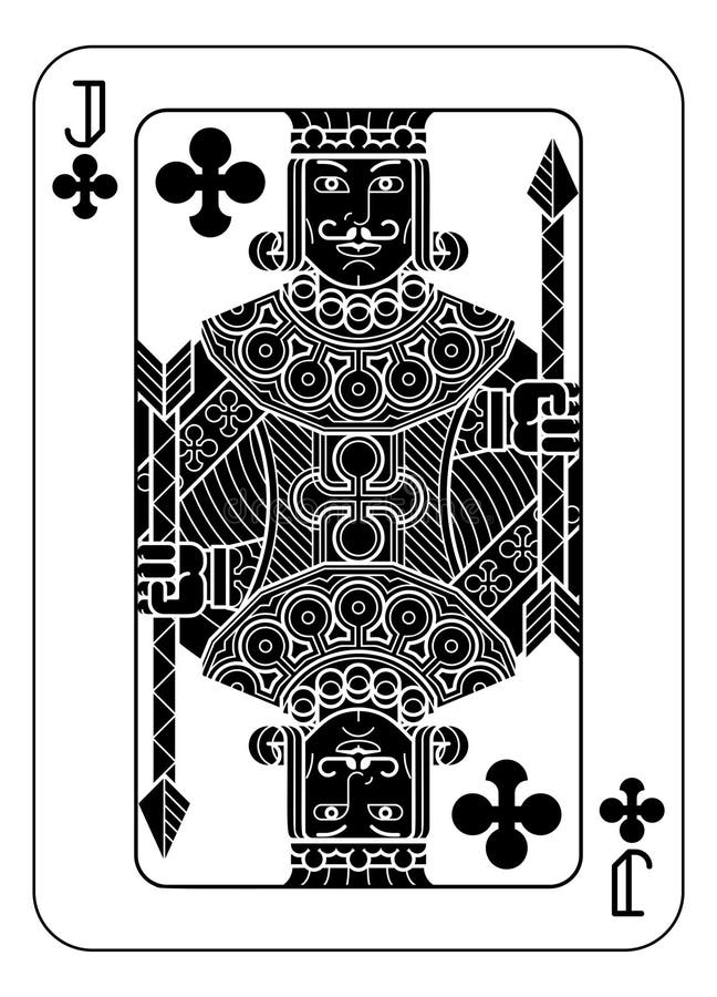 Playing Cards Deck Pack Jack of Clubs Card Design Stock Image ...