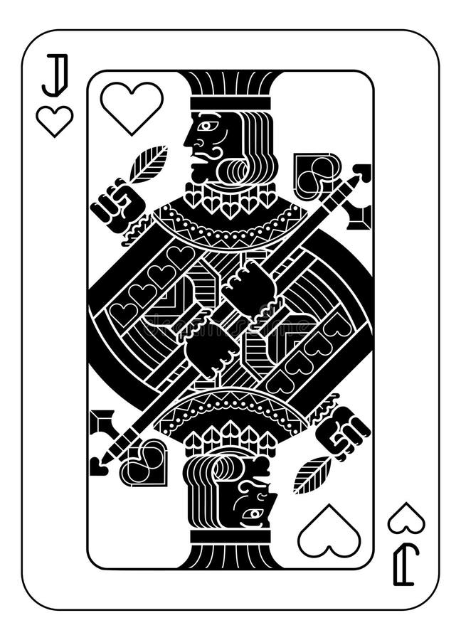 Playing Cards Deck Pack Jack of Hearts Card Design Stock Image ...