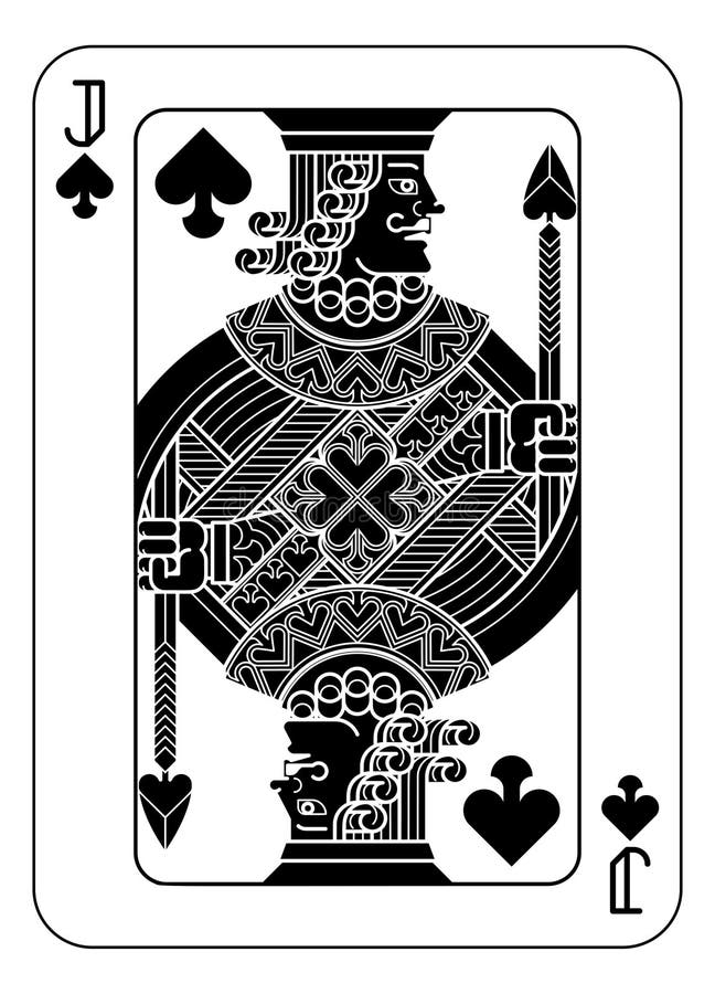 Playing Cards Deck Pack Jack of Spades Card Design Stock Vector ...