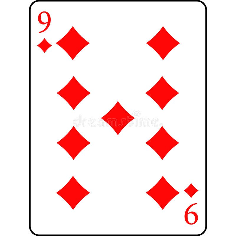 Diamonds Nine. a Deck of Poker Cards Stock Vector - Illustration of ...