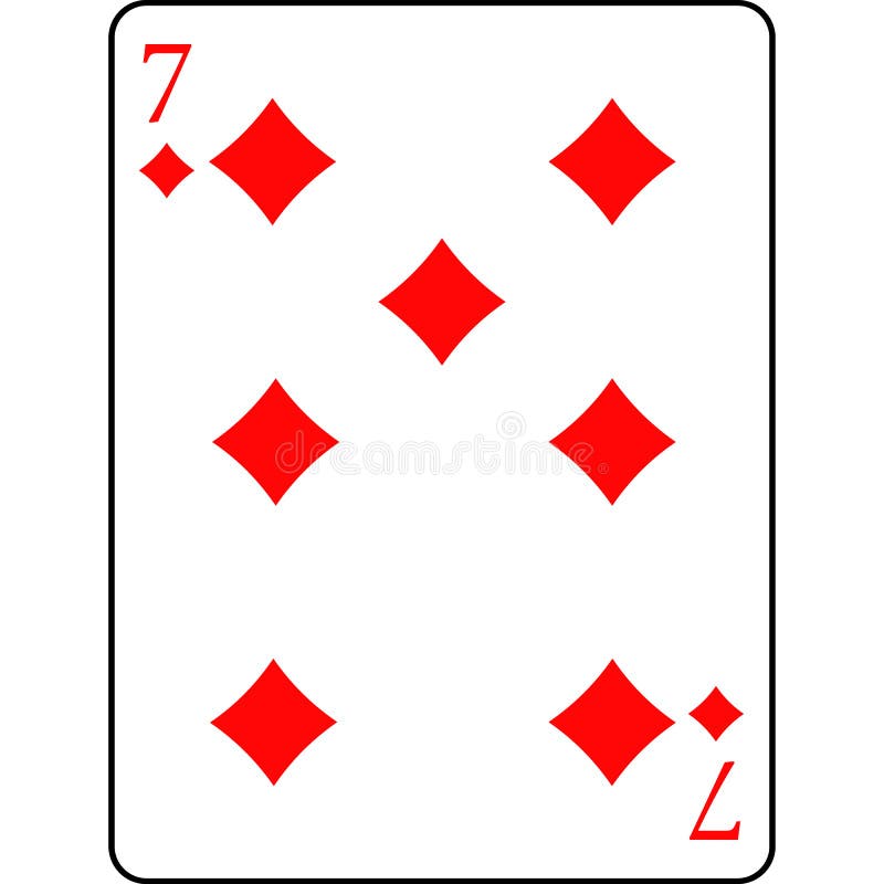 Diamonds Seven. a Deck of Poker Cards Stock Vector - Illustration of ...