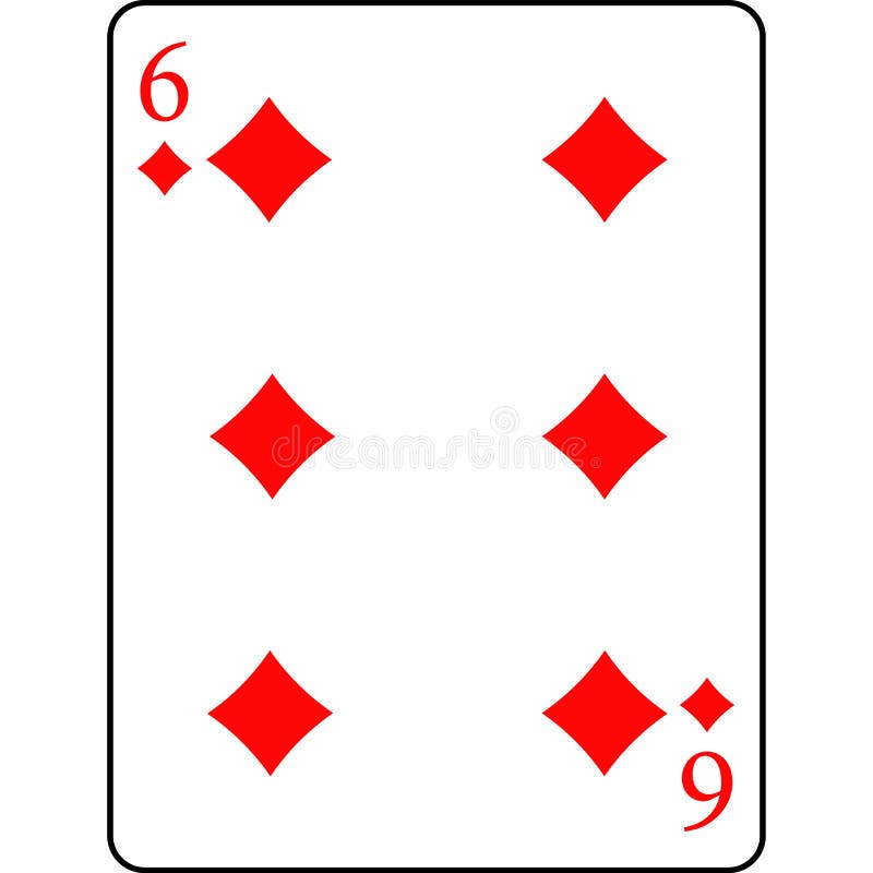 Diamonds Six. a Deck of Poker Cards Stock Vector - Illustration of ...