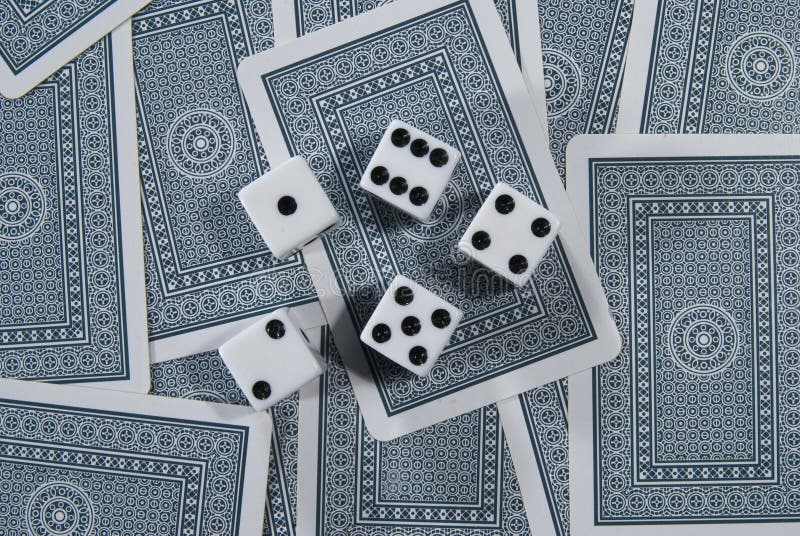 Playing Cards with dices stock image. Image of gamble - 10662763