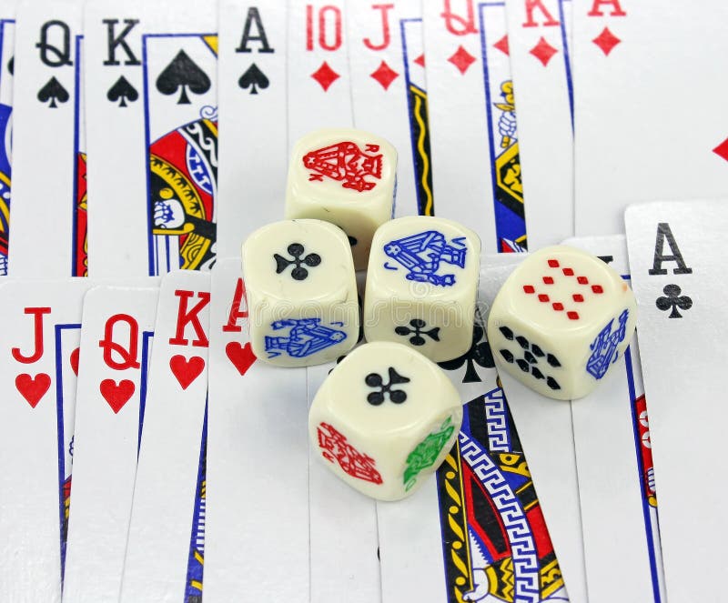 Playing cards with dices stock photo. Image of dice, vegas - 30763176