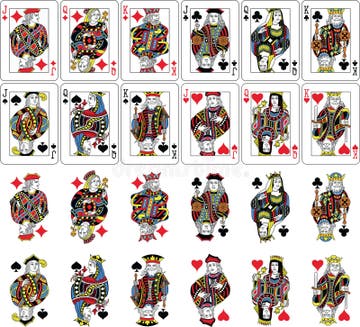 Playing Cards Figures Collection Stock Vector - Illustration of hearts ...