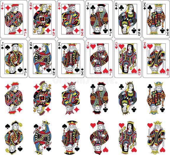 Playing Cards Figures Collection Stock Vector - Illustration of hearts ...