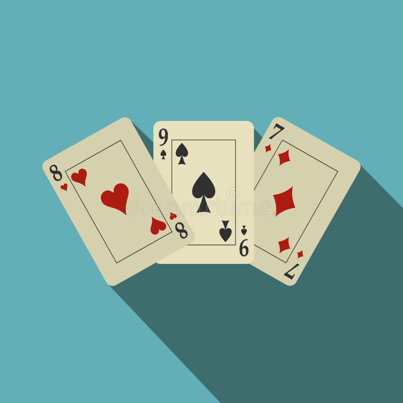 Playing cards flat stock illustration. Illustration of game - 125282858