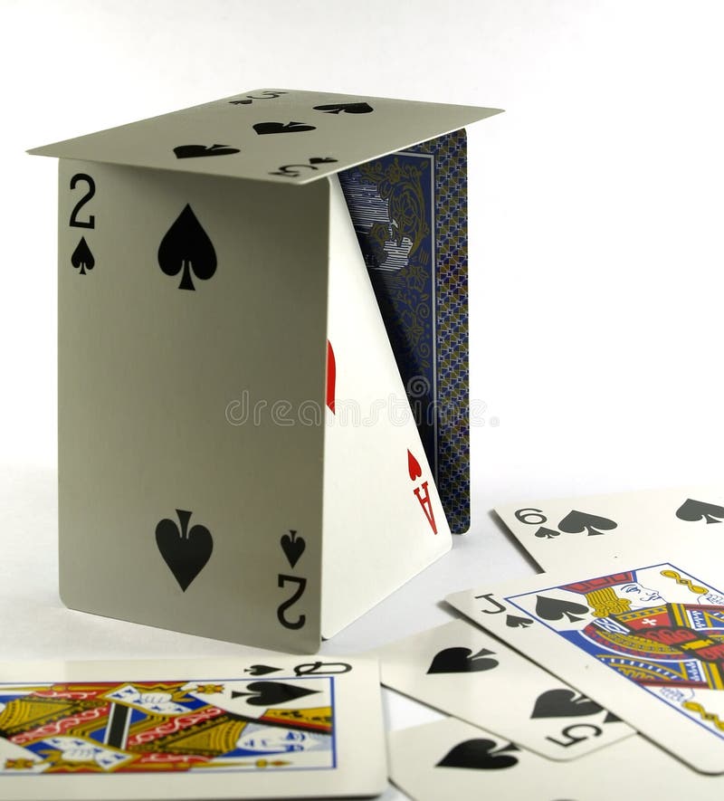 Card castle stock image. Image of game, rendering, heart - 4340803