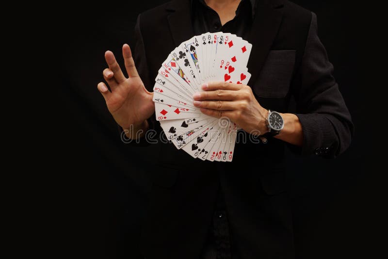Playing cards, Half Fan stock image. Image of magicians - 55458567
