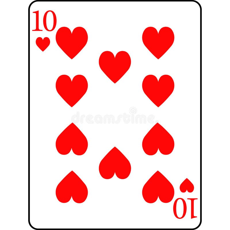 Hearts Ten. a Deck of Poker Cards Stock Vector - Illustration of royal ...