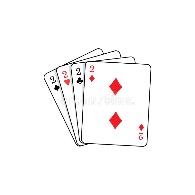 Playing Cards Icon Logo Vector Stock Vector - Illustration of game ...
