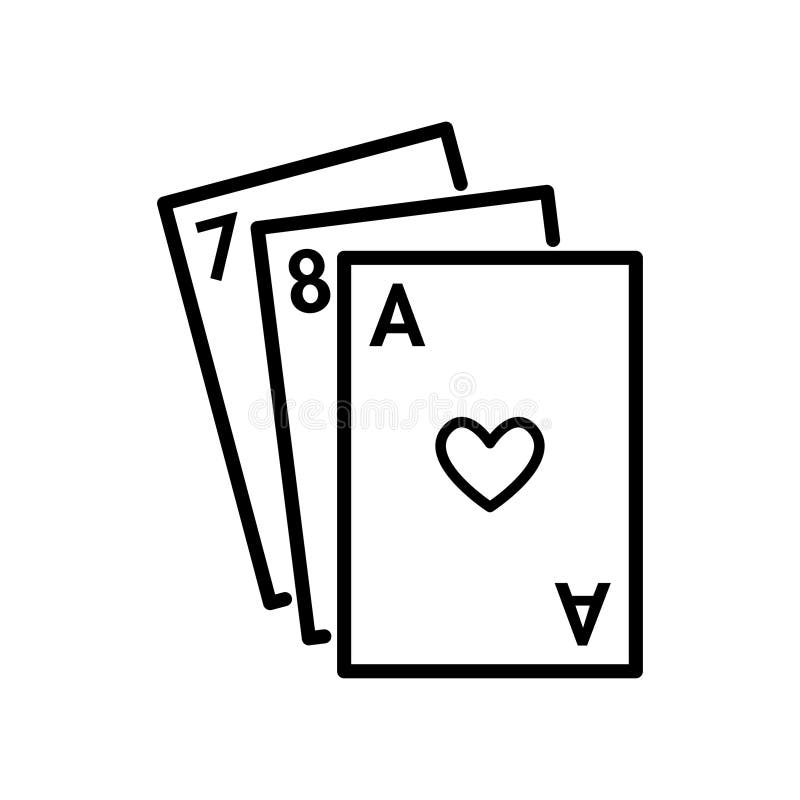 Playing Cards Icons Vector Design Template Stock Illustration ...