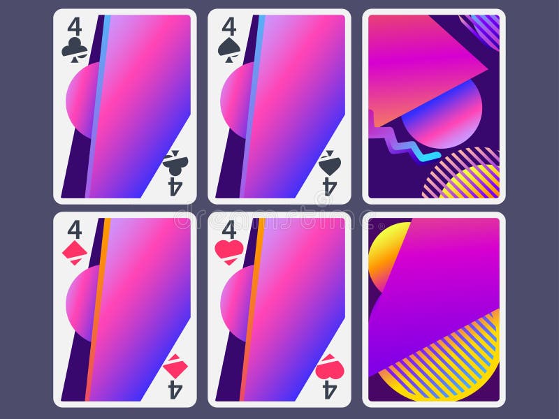 Playing Cards in Modern Style. Gradient Shapes, Geometric Objects. the ...