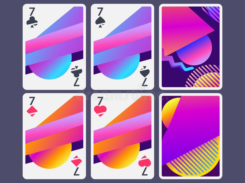 Playing Cards in Modern Style. Gradient Shapes, Geometric Objects. the ...