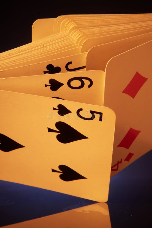 Playing Cards in a Near Perfect Shuffle Stock Image - Image of ante ...