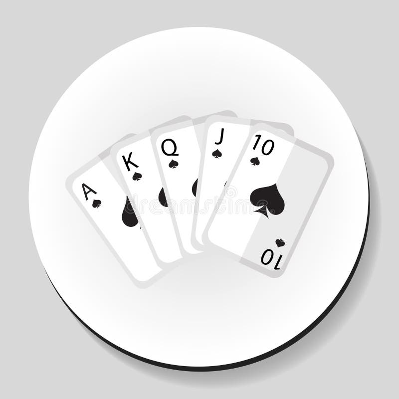 Playing Cards Poker Hand Rankings Symbol Set. Collection of ...