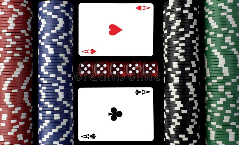 Playing Cards and Poker Chips Stock Photo - Image of game, card: 35349714