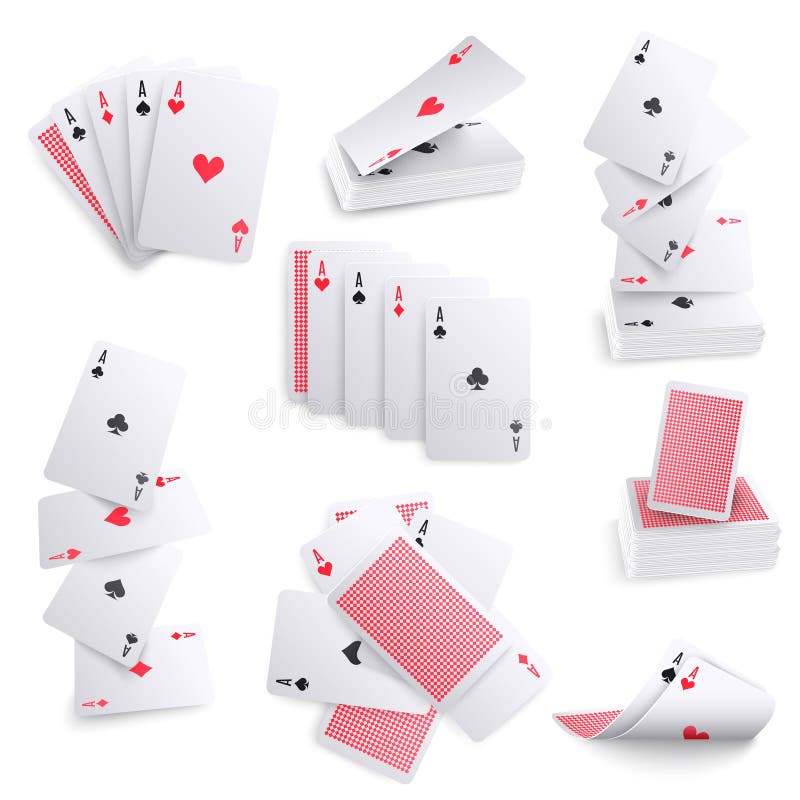 Playing Cards Realistic Sets Stock Vector - Illustration of layout ...