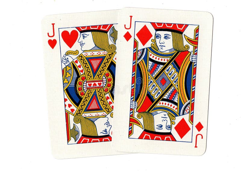 Playing Cards Showing a Pair of Red Jacks. Stock Illustration ...