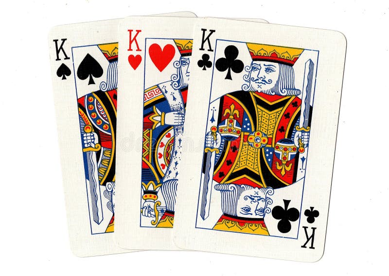 Playing Cards Showing Three Kings. Stock Illustration - Illustration of ...