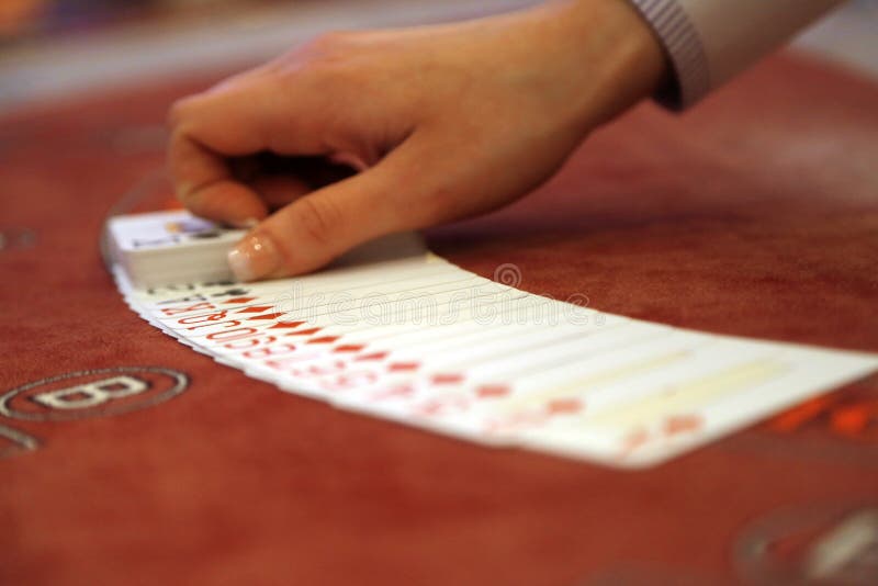 Playing Cards Spread on a Casino Table Stock Image - Image of heart ...