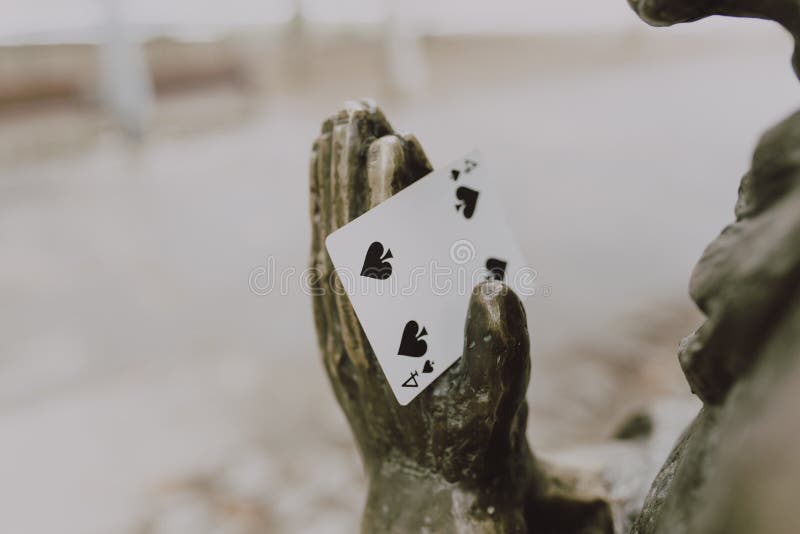 Playing Cards on the Street. Poker Concept Stock Photo - Image of ...