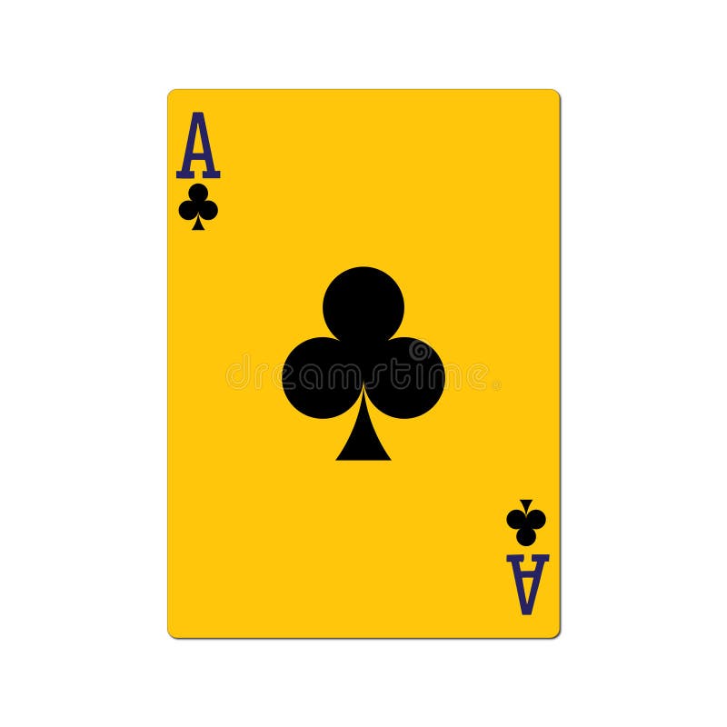 Playing Cards Suits Black with Yellow Card Stock Illustration ...