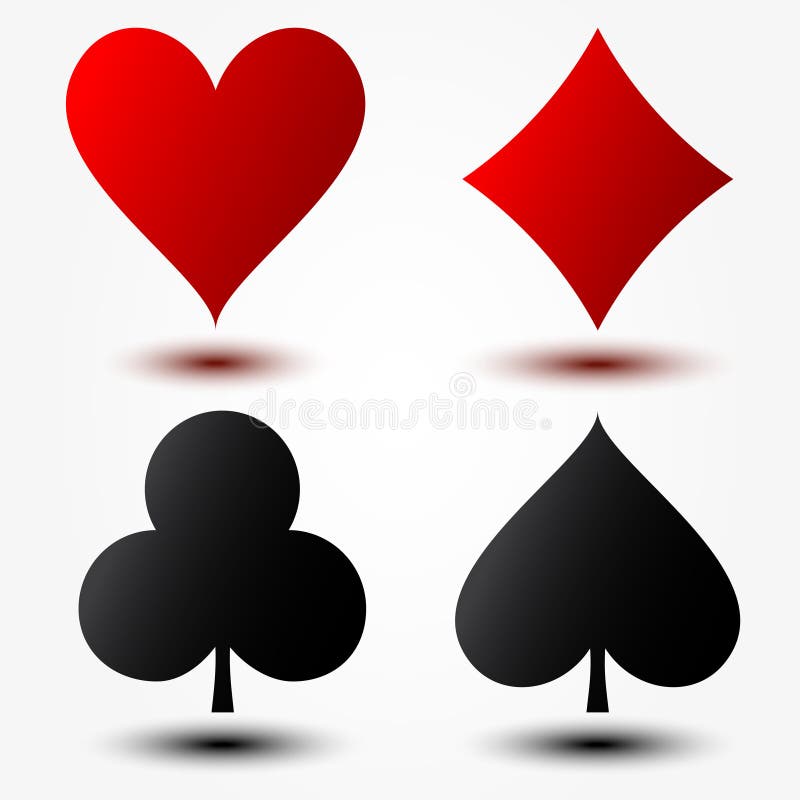 Playing Cards Suits. Vector Illustration Stock Vector - Illustration of ...