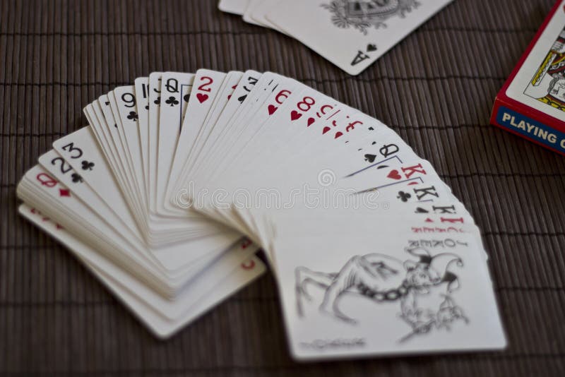 Playing Cards on the Table stock photo. Image of game - 56391982