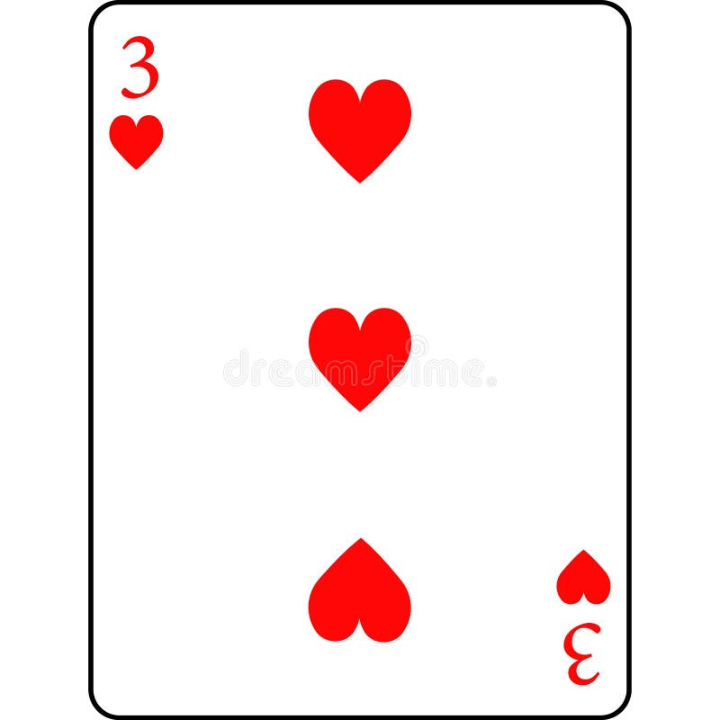 Three Hearts. a Deck of Poker Cards Stock Vector - Illustration of game ...