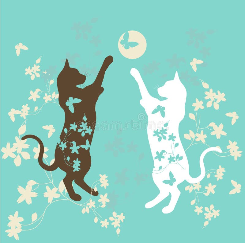 Cat spill stock vector. Illustration of track, footprint - 8263001