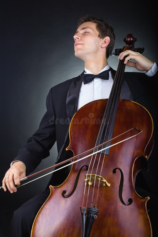 Playing the Cello stock image. Image of instrument, concerto - 2810017