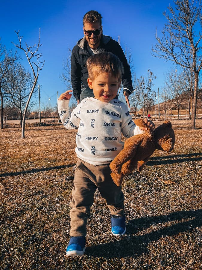 Playing Chase stock image. Image of toddler, fatherhood - 242013449