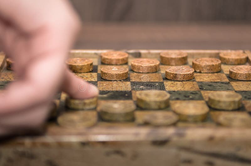 Checkers in game stock image. Image of compete, gameboard - 7139393