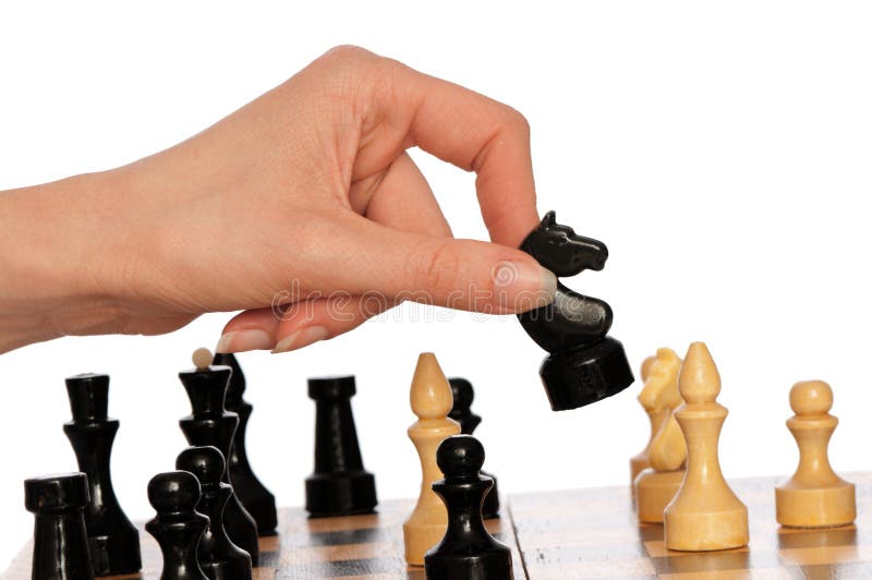 Business Strategy Chess Move Hand Stock Photo - Image of business ...